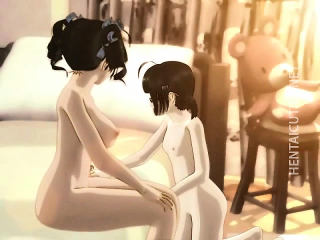 3d Anime Lesbians Sharing A Dildo At Drtuber 0236